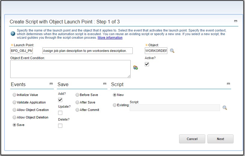 Automation Scripts – A Powerful Maximo Feature