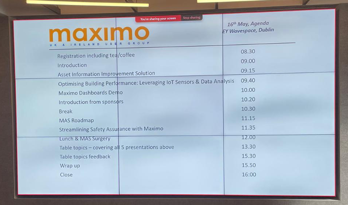 BPD Sponsor the Maximo UK & Ireland Maximo User Group - Dublin, May 2024