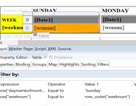 Guide to BIRT Calendar Displays for Work Orders